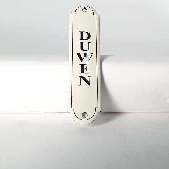 Emaille deurbordje naamplaatje Duwen - 11 x 2,7 cm Klassiek NP-KS-R2 | bol
