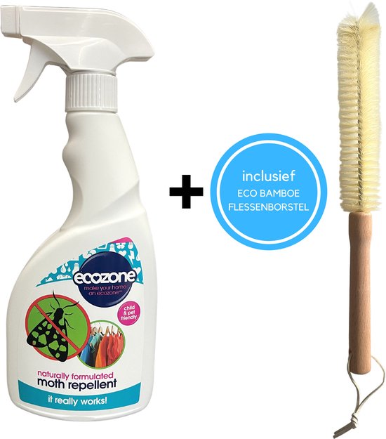 Ecozone Natuurlijke Motten Spray - met Flessenborstel - Mottenballen ...
