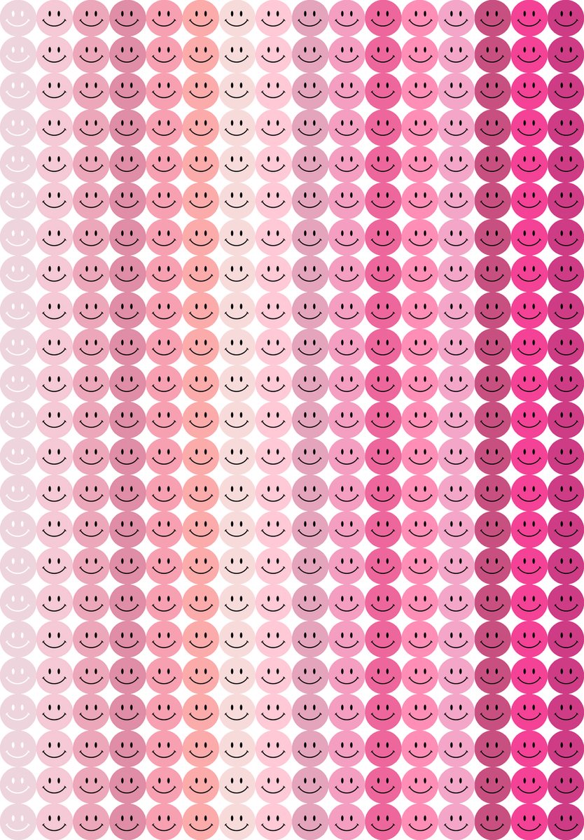 Smiley Stickers Roze - 1104 Sticker - 3 Grote A4 Stickervellen ...