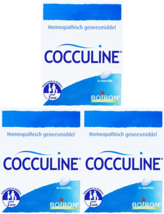 3x Boiron Cocculine 30 tabletten | bol.