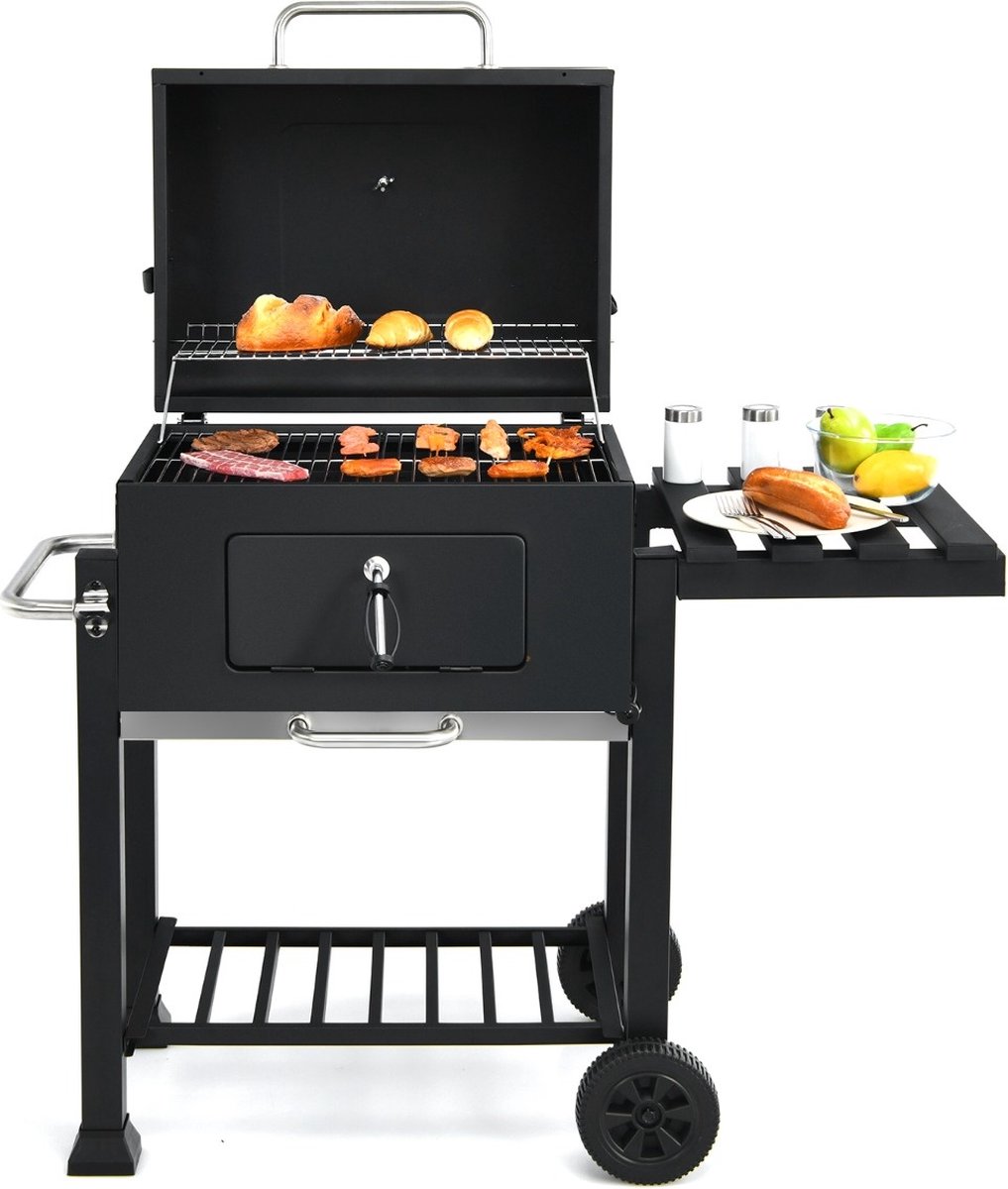 Coast Draagbare Houtskool Grill Patio Grill met Wielen Houtskool Grill ...