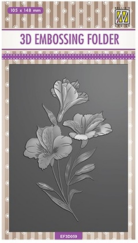 EF3D059 Nellie Snellen 3d embossingfolder - Orchid 3D Embossing Folder ...