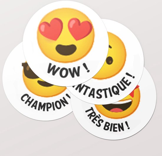 Franse Emoji Stickervellen - Emoji Stickers met Franse Teksten - Frans ...