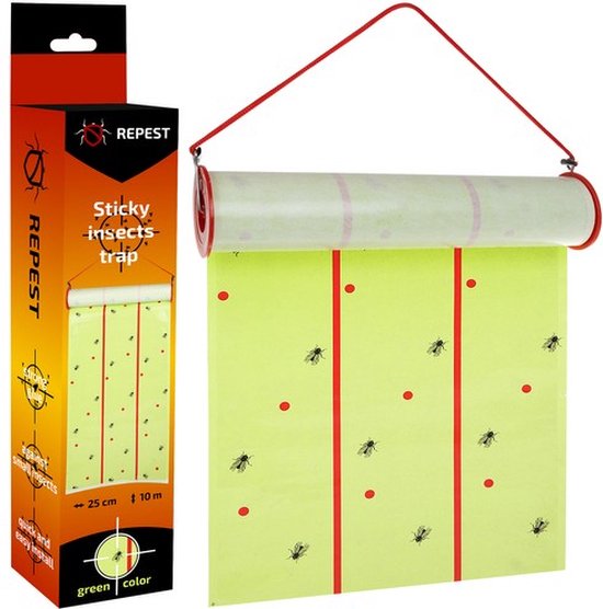 Ariko Insecten Vliegenkleefrol - Trekt vliegen aan - Insecten val ...