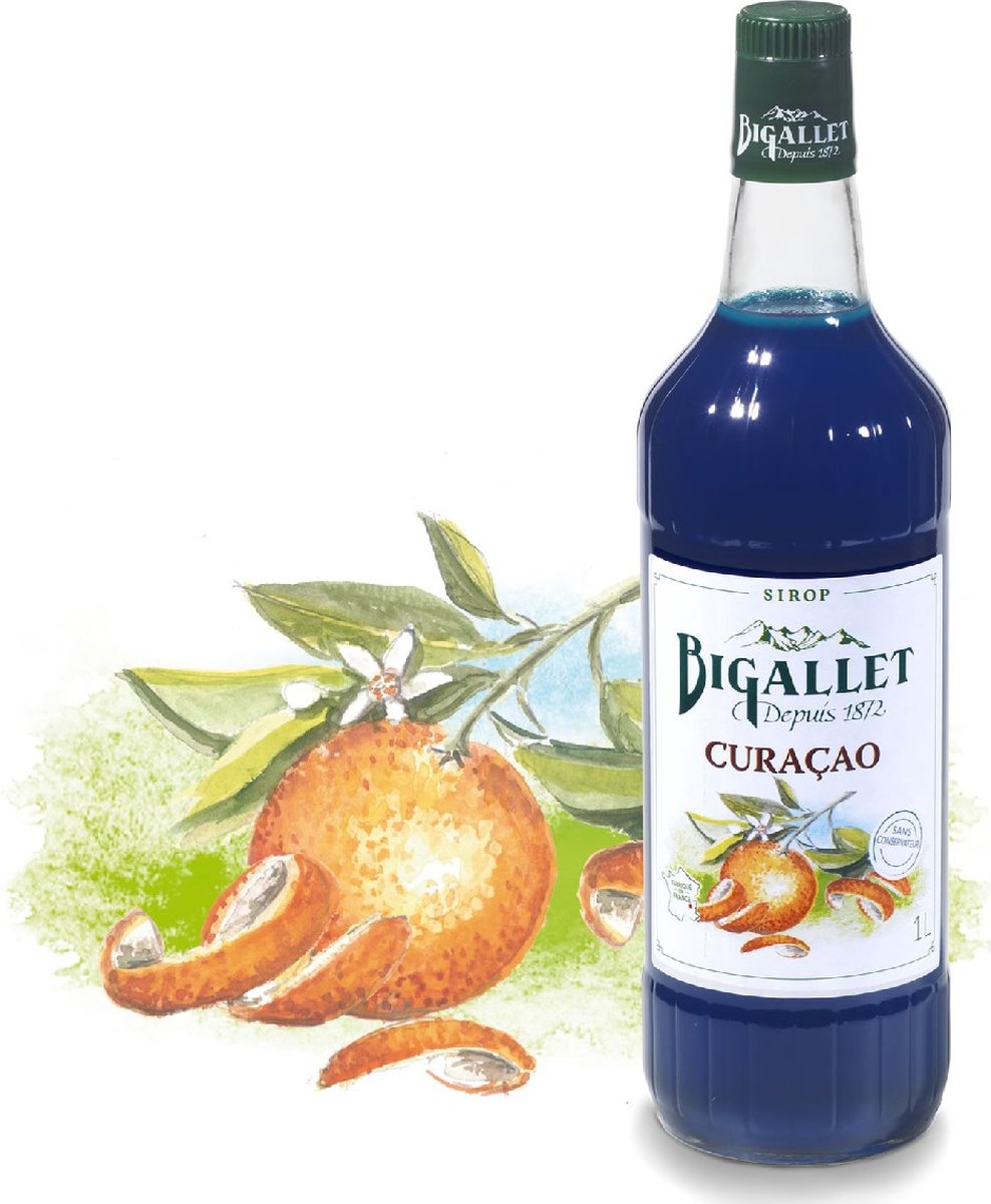 Bigallet Curaçao tropische (alcoholvrije) mocktail siroop - 1L | bol.com