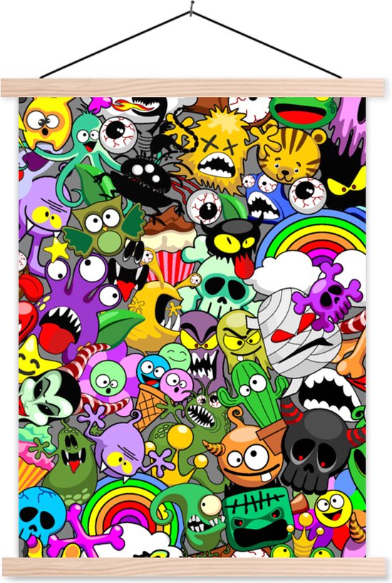 Porte-affiche avec affiche - Affiche scolaire - Néon - Motifs - Drôle ...