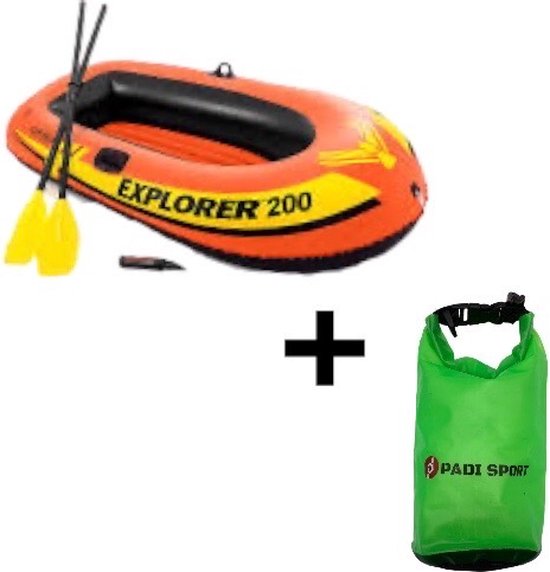 Intex Explorer 200 SET - Opblaasboot Met Peddels - Opblaasbaar Bootje ...