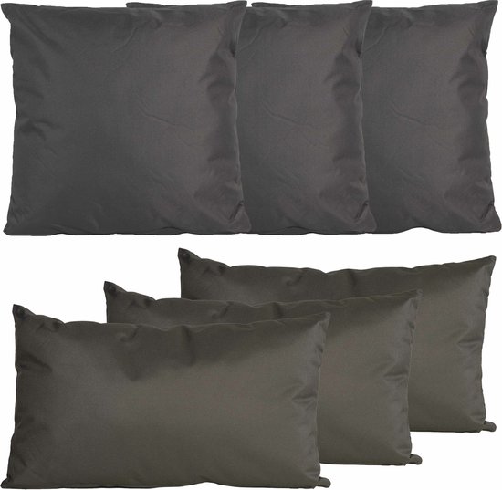 Anna Collection Bank/tuin kussens set - binnen/buiten - 6x stuks ...