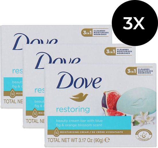 Dove Beauty Cream Bar Restoring - 90 gram (set van 3) | bol.com
