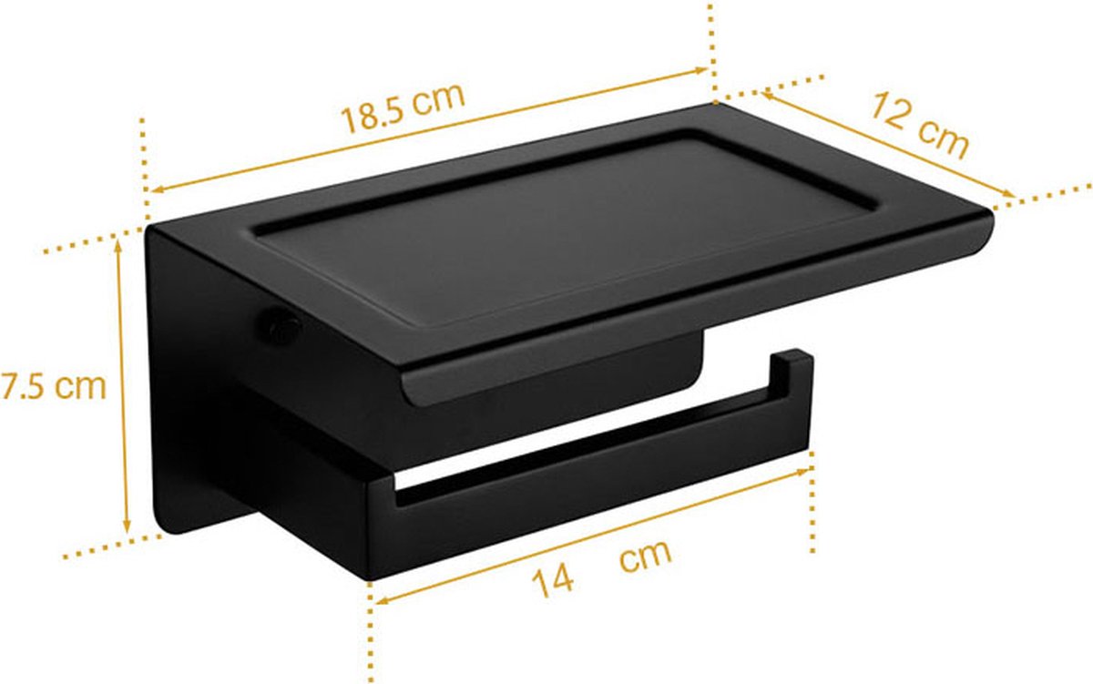 Toiletrolhouder - Toiletaccessoires - Badkamer - Wc rol houder - RVS ...