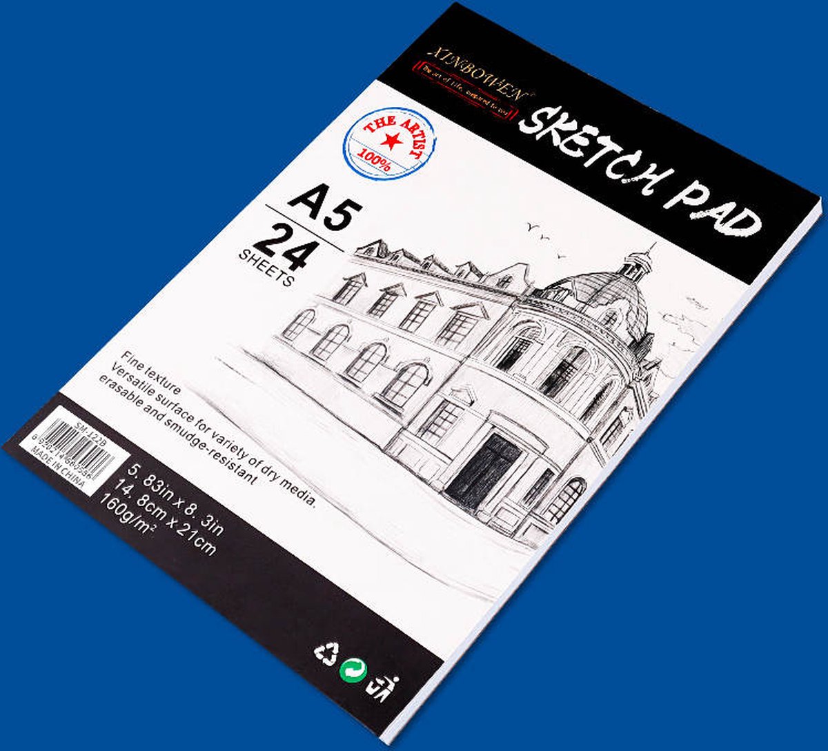 Sketch Pad - Schetsboek - Schetsen - Tekenen - A5 - 24 vellen - 160 gr ...