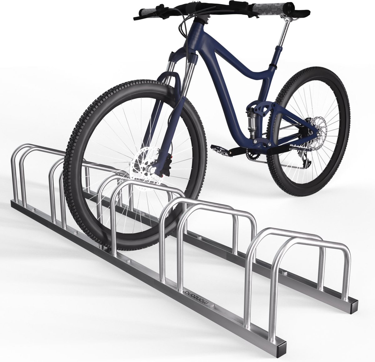 Monzana Fietsenrek – voor 5 Fietsen 130x32x27cm - Zilver | bol.com