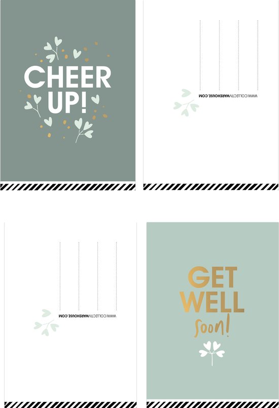 Wenskaart Get Well Soon Cheer Up Set Van 2 Beterschapskaart A6 Kaart