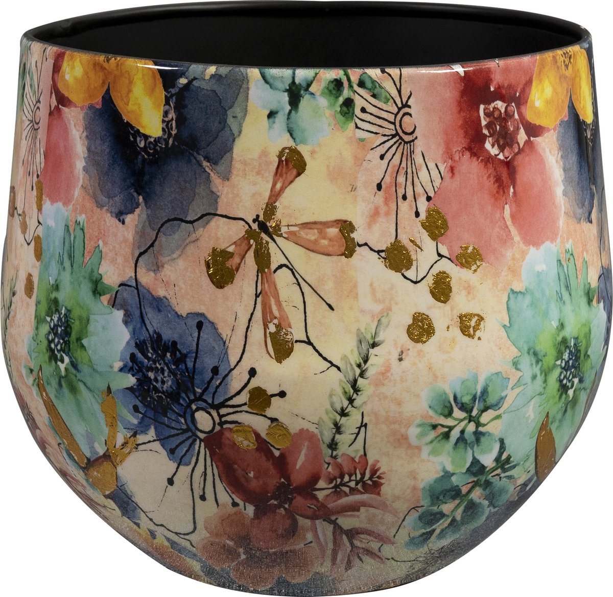 Ter Steege Bloempot Metaal Multicolour D 24 cm H 21 cm | bol