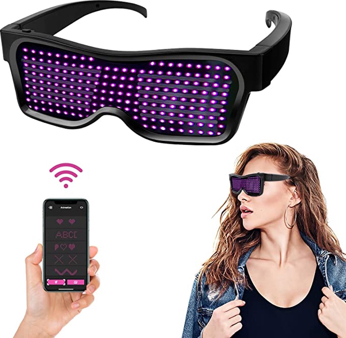Victop Led Party Bril Voor Mannen Vrouwen Licht Up Rave Bril ...