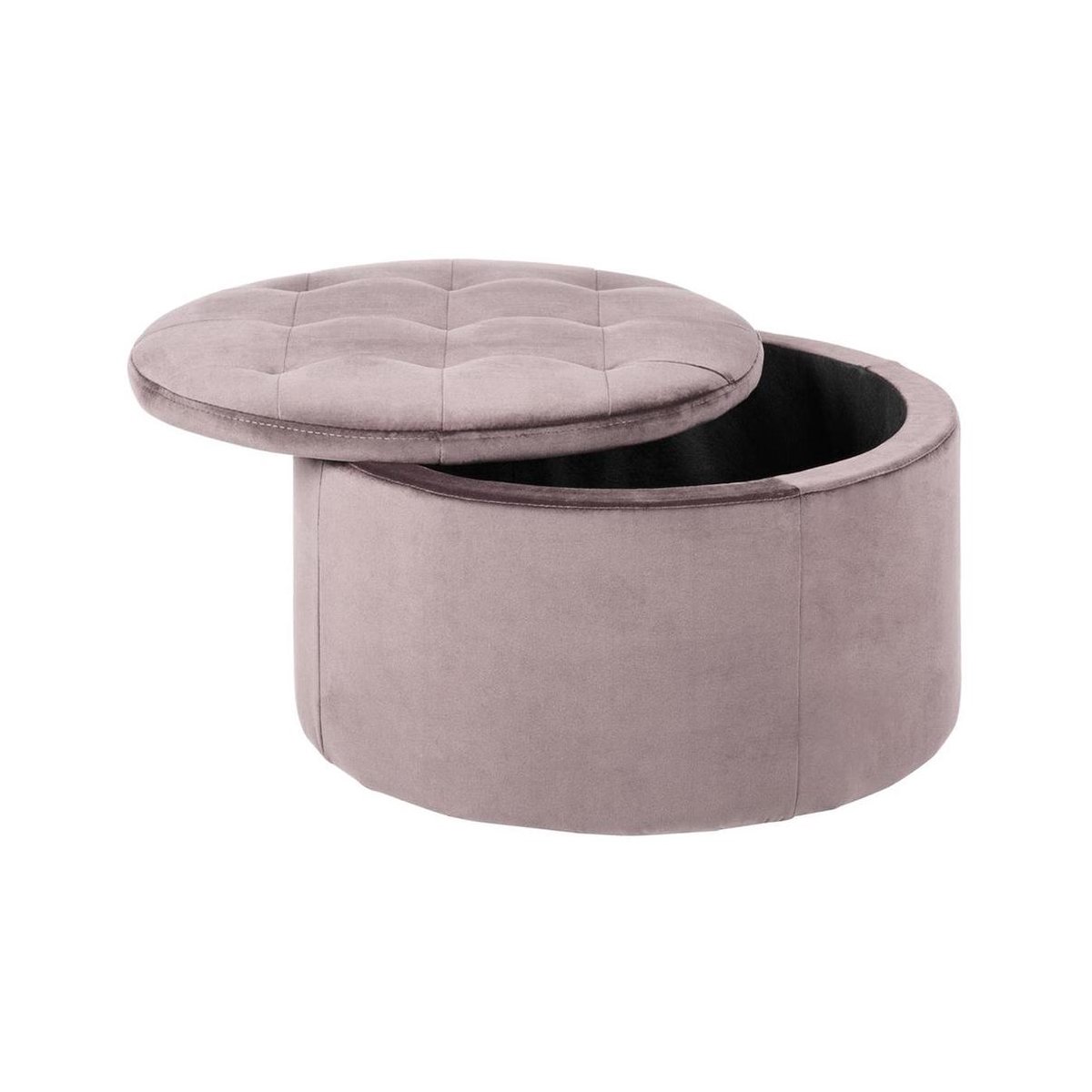 Lisomme poef Elin - Fluweel - Roze | bol.com