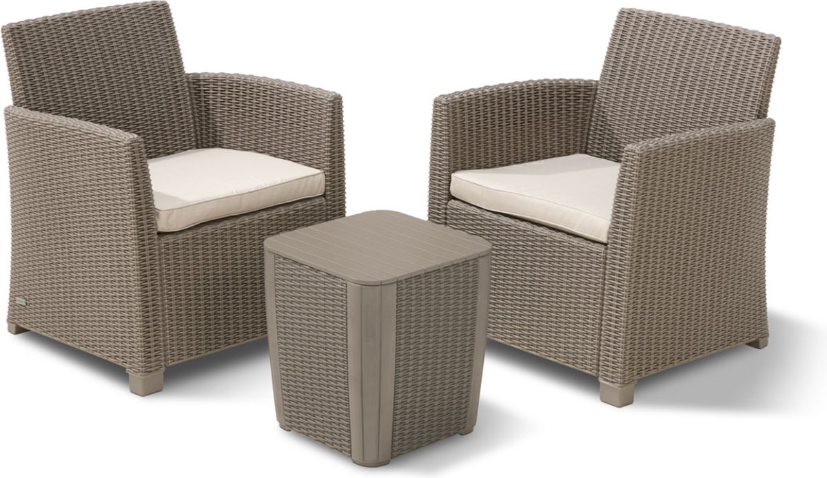 Allibert Mia Balkonset - 2 personen - Cappuccino | bol