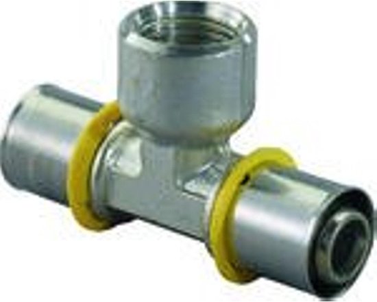Uponor gas pers T stuk x binnendraad 25x3/4 bix25mm | bol