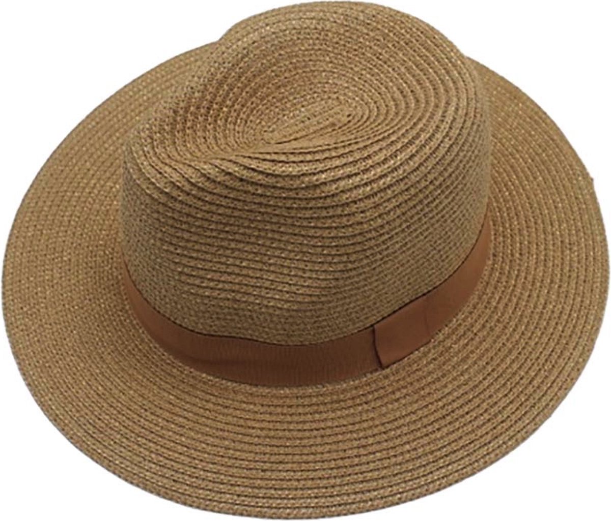 Zonnehoed Strandhoed Deukhoed Bruin met Gouden Glitters | bol.com