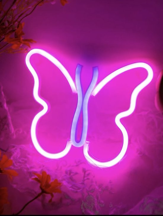 Neon verlichting vlinder - Vlinder - Neon wandlamp - Butterfly - Neon ...