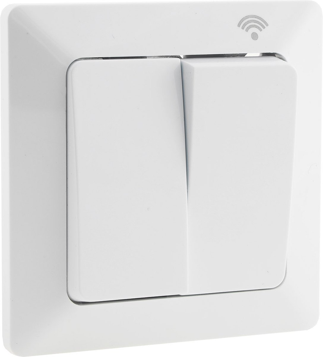Dubbele lichtschakelaar voor binnen - Wifi schakelaar smart home ...