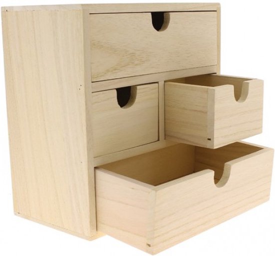 Kleine kast met 4 lades | bol.com