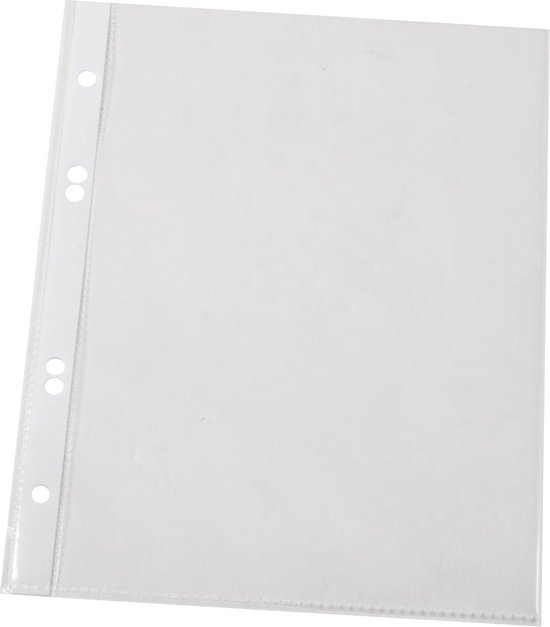 Pochette de présentation perforée Q-CONNECT A5 4 trous transparente 100 ...