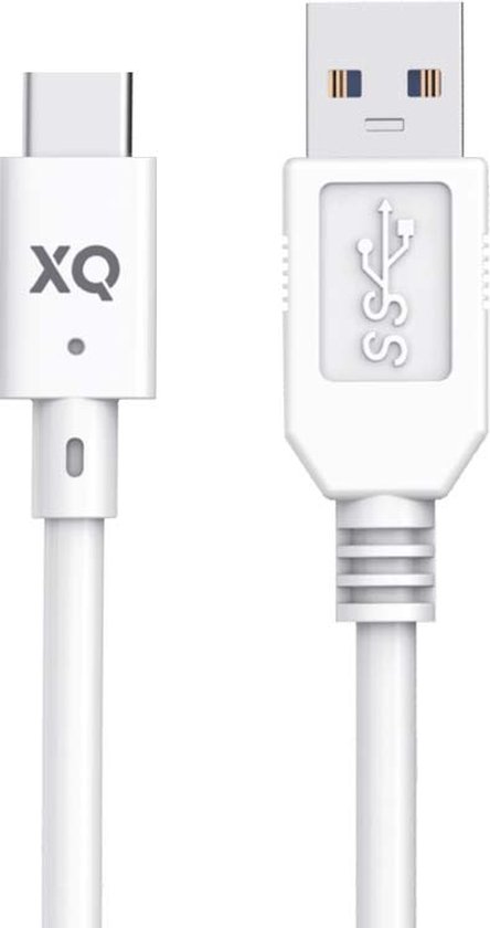 XQISIT Charge & Sync USB C 3.1 to USB A 100cm - Wit | bol