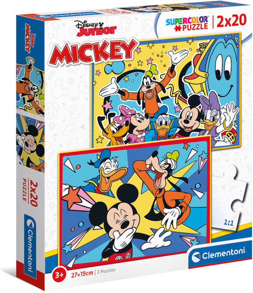 Disney Junior Mickey puzzle 2x20 stukjes | bol.com