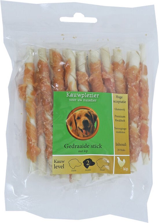Boon honden snack stick gedraaide kip 12 cm 20 stuks | bol