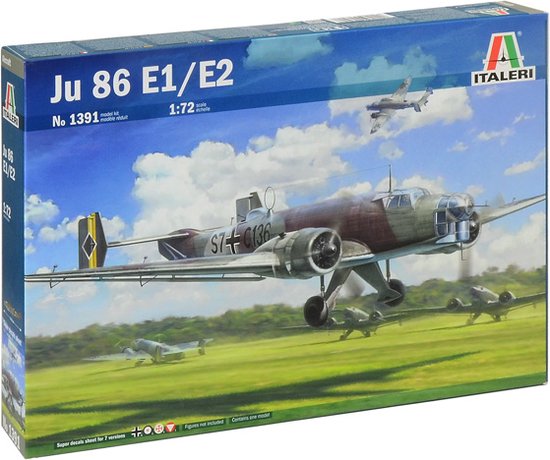 1:72 Italeri 1391 JU 86 E1/E2 Plane Plastic Modelbouwpakket | bol