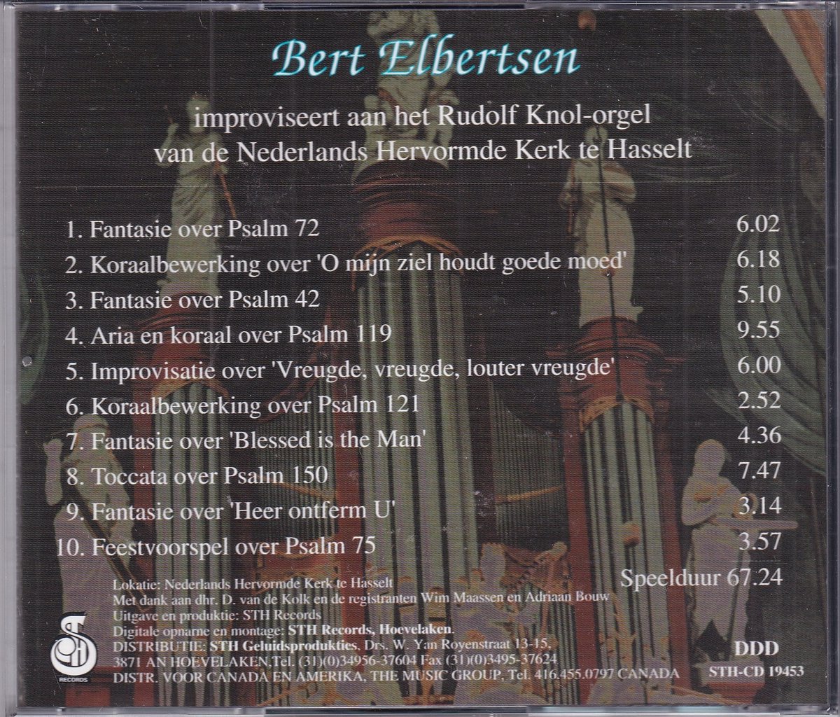 Bert Elbertsen improviseert aan het Rudolf Knol-orgel van de Nederlands ...