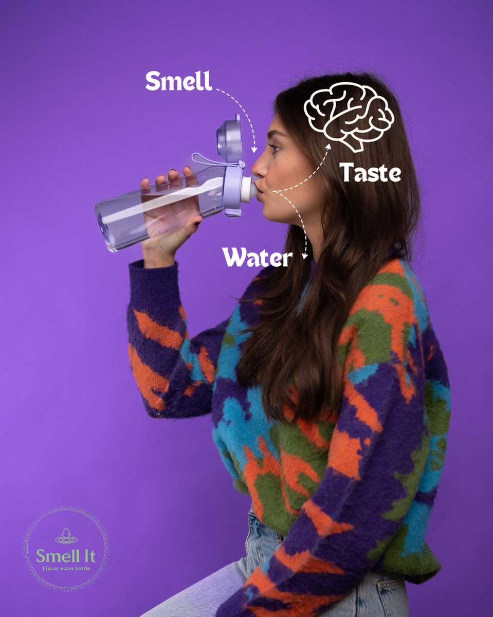Smell It Water Bottle - Proefpakket Sky Blue 500ml - Waterfles met ...