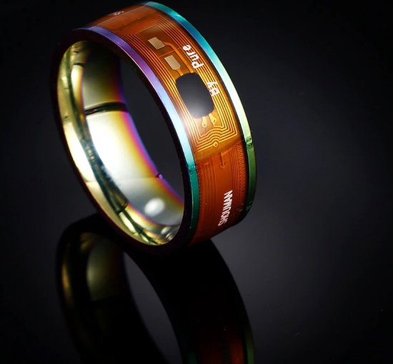nfc - smart ring - circuit ontwerp ring - circuit design ring - maat 11 ...