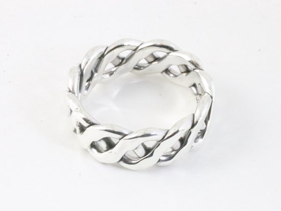 Zware opengewerkte zilveren ring - maat 18 | bol.com