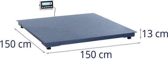 Steinberg Systems Vloerweegschaal - 3000 kg / 1 kg - 1500 x 1500 mm - 2 | bol.com