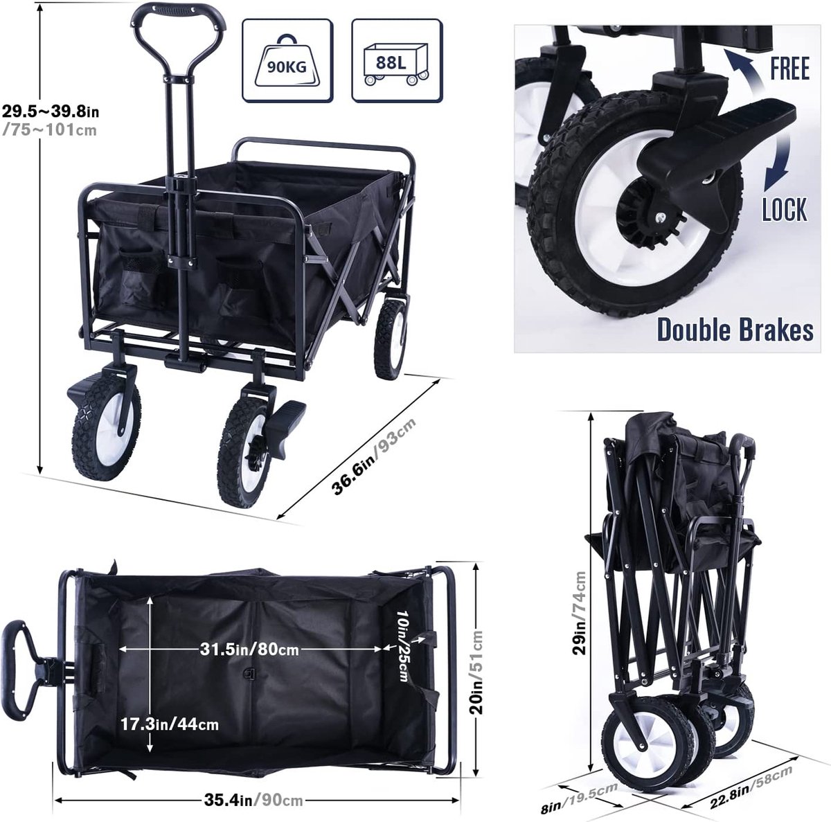 Bolderkar – inklapbare bolderkar – opvouwbaar bolderkar | bol.com