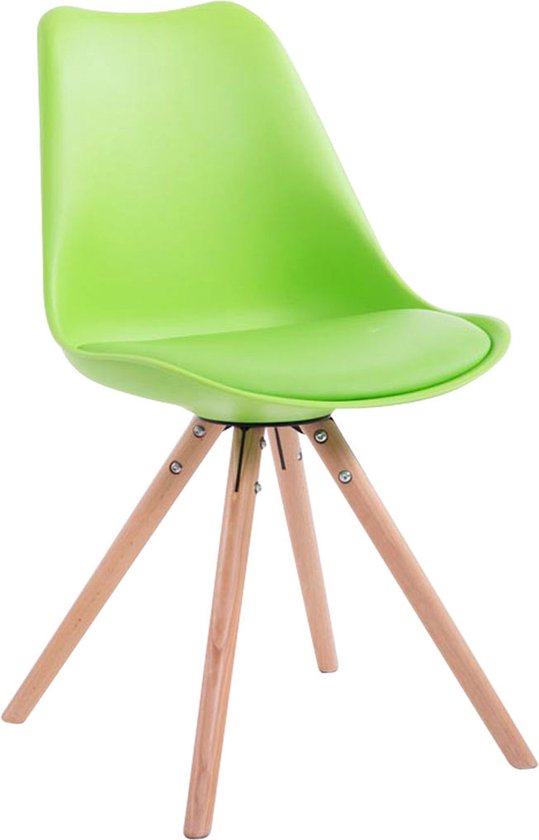 Bezoekersstoel Zita - Groene stoel - Set van 1 - Met rugleuning ...