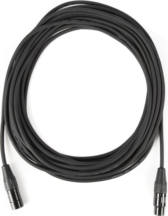 lightmaXX Ultra Series 3-Pin DMX Cable 10m (Black) - DMX-kabel | bol