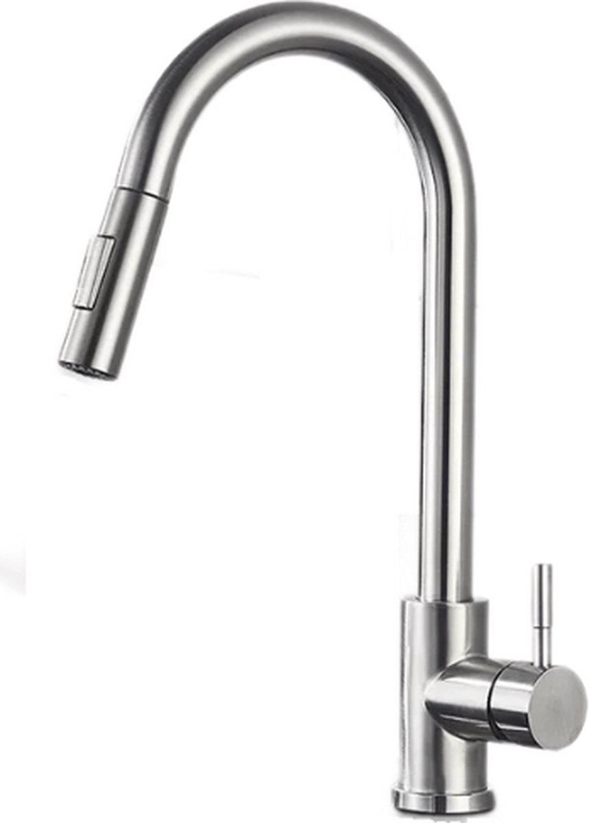 Keukenkraan - Keukenkraan met uittrekbare uitloop - RVS | bol.com