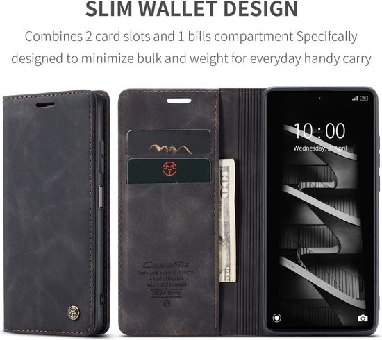 CaseMe 2-in-1 Xiaomi Redmi Note 12 Pro/Poco X5 Pro Book Case Zwart ...