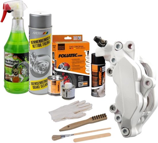 Foliatec Remklauwlakset - Pure Wit - 3 Componenten - Inclusief remmen ...
