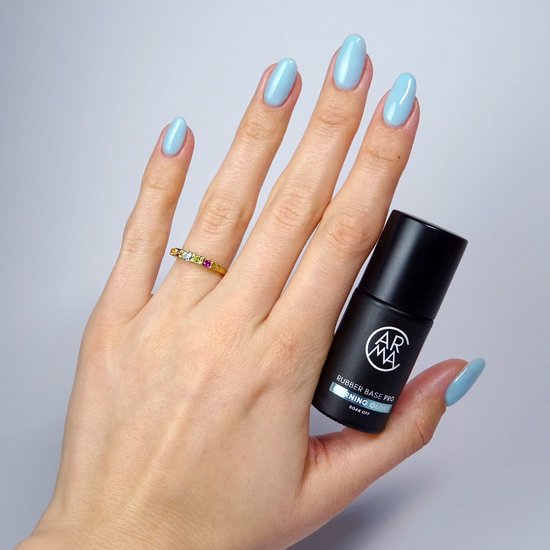 CARMA COSMETICS RUBBER BASE COAT MORNING GLORY - CARMA RUBBER BASE - BLAUWE RUBBER BASE | bol