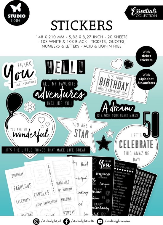 Essentials Stickers Sentiments (SL-ES-STIC06) | bol.com