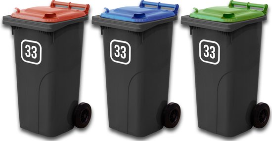 Container sticker – Set van 4 Container stickers - Wit - kliko stickers ...