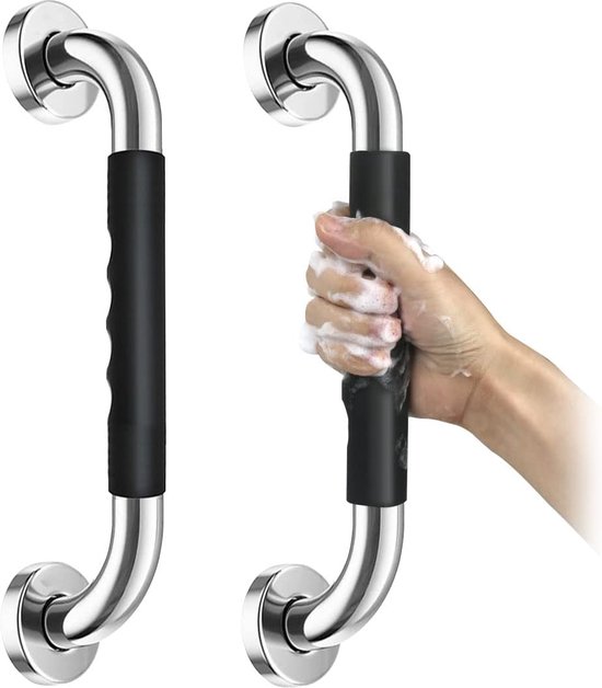 Set van 2 handgrepen voor senioren, handgreep douche badgreep roestvrij ...