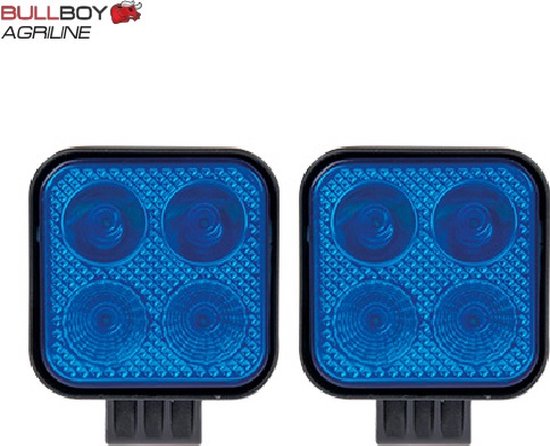 Bullboy LED Werklamp sprayled vierkant kleur blauw AGRI SECTOR | bol