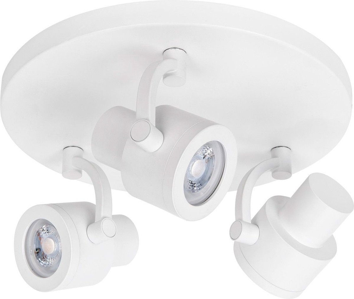 Witte plafondlamp Alto | 3 spots | wit | metaal | ⌀ 25 cm | hal ...