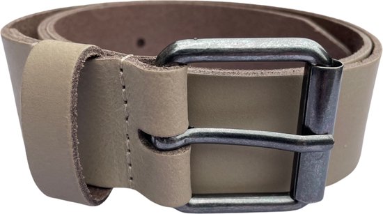 Leren riem met rolgesp - Leren riem heren/dames - Nikkelvrije gesp ...