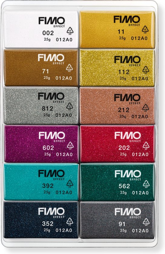 FIMO effect colour pack 12 kleuren sparkle colours | bol.com